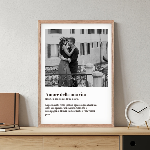 ≫ Poster Signification de l’Amour avec Photo et Texte Personnalisés ️ ...
