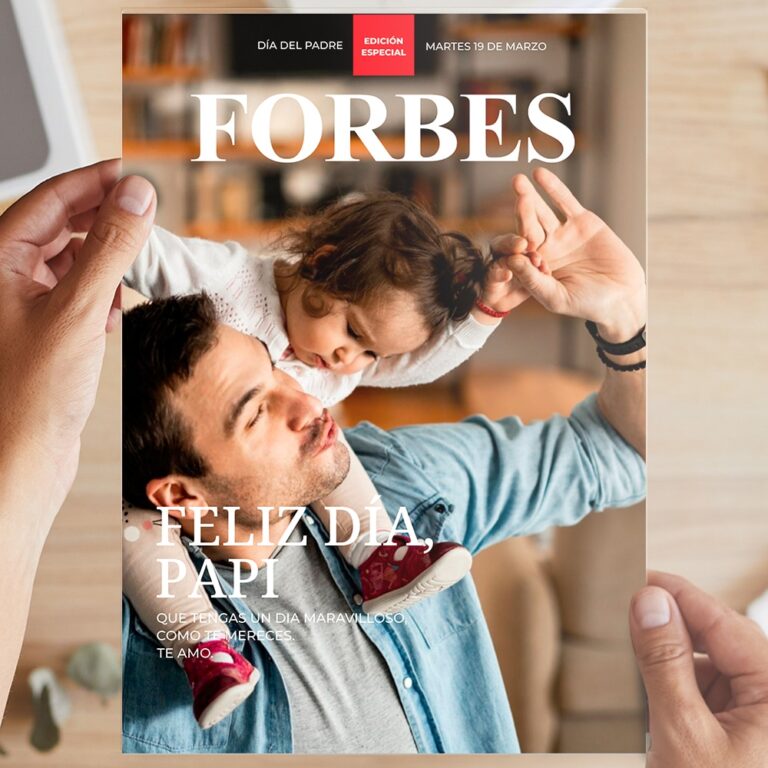 ≫ Placa Revista Forbes con Foto y Textos personalizada ️ - Transparent Gift