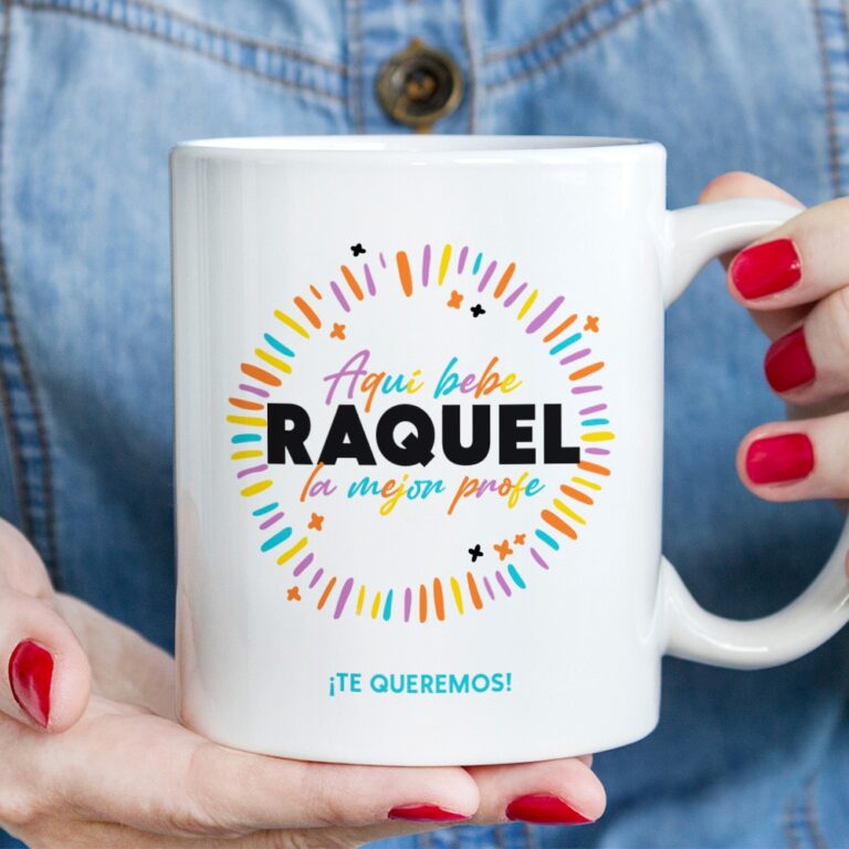 ≫ Taza Letras de Colores con Nombre y Texto personalizada ️ ...